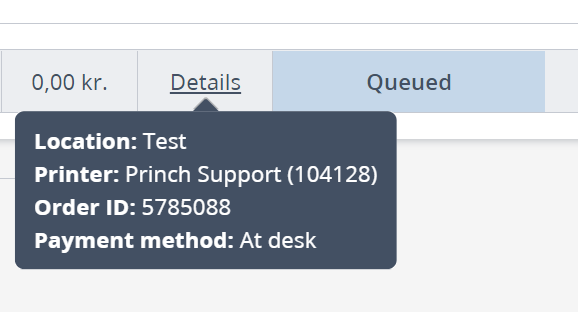 How to access additional status details about a print job