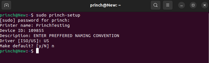 How to configure a Princh printer using a CUPS Print Queue