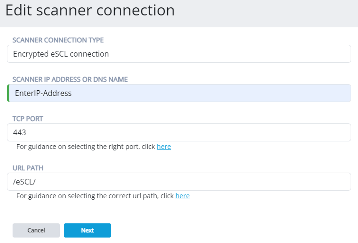 How to configure a connection to a printer's scanner device using an ...