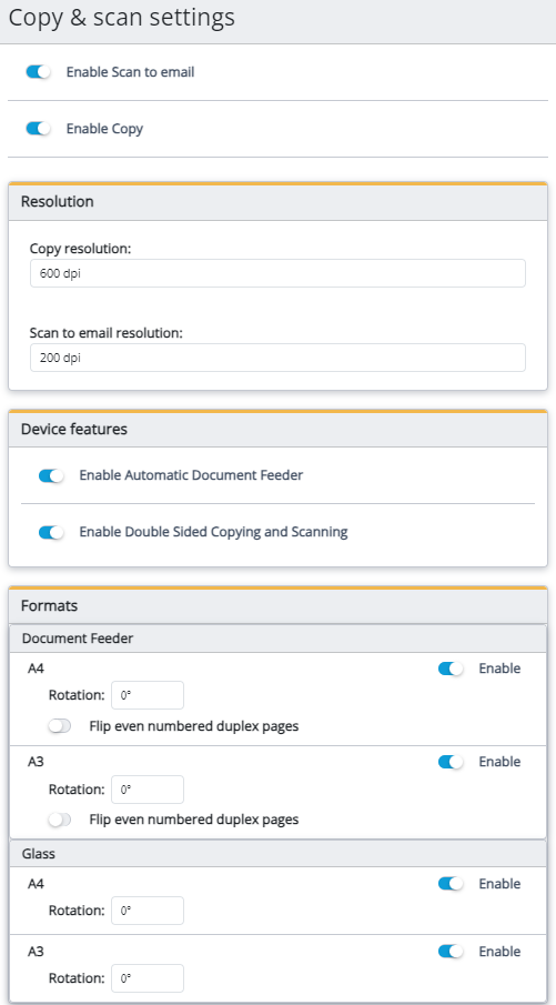 How to enable Copy & Scan in the Princh Administration Panel