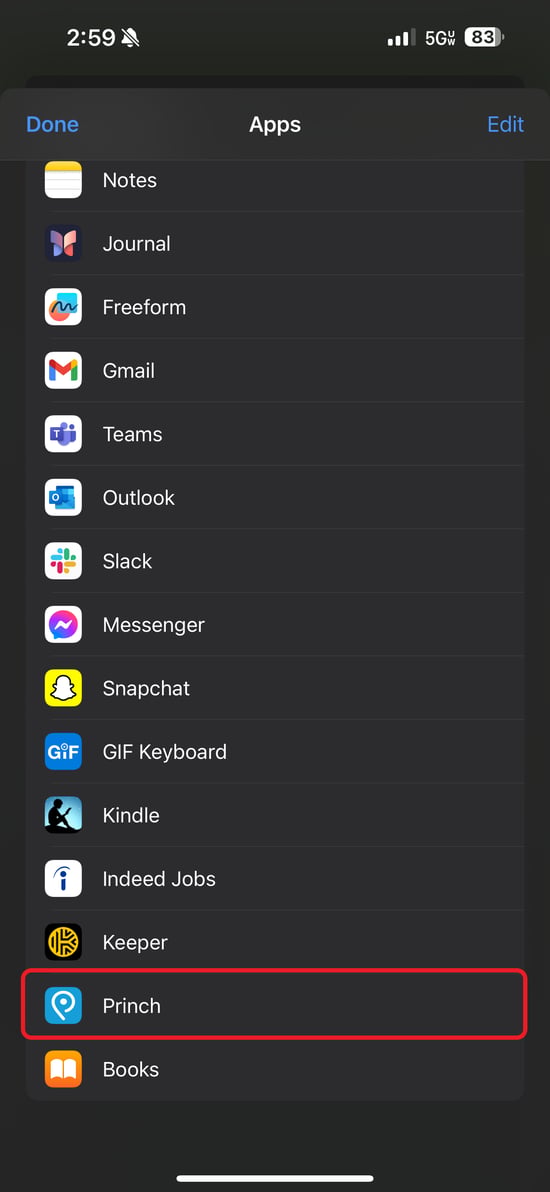 Printing a web page or email on an IOS device using Princh